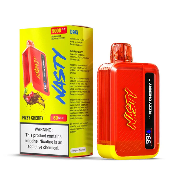 Nasty Bar 9K Fizzy Cherry – 5% Nicotine | 9,000 Puffs - Distrosnus